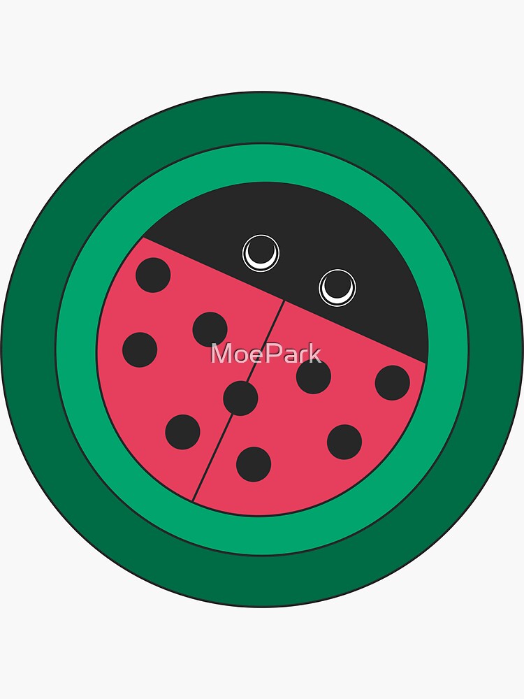 "Watermelon Ladybug" Sticker for Sale by MoePark | Redbubble