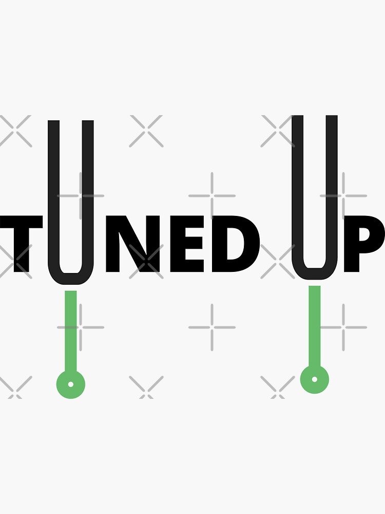 "Best Selling Tuned Up Tuning Fork sticker" Sticker for Sale by ...
