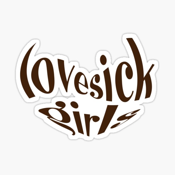 "BLACKPINK LOVESICK GIRLS BROWN MERCH" Sticker for Sale by osakisbae ...