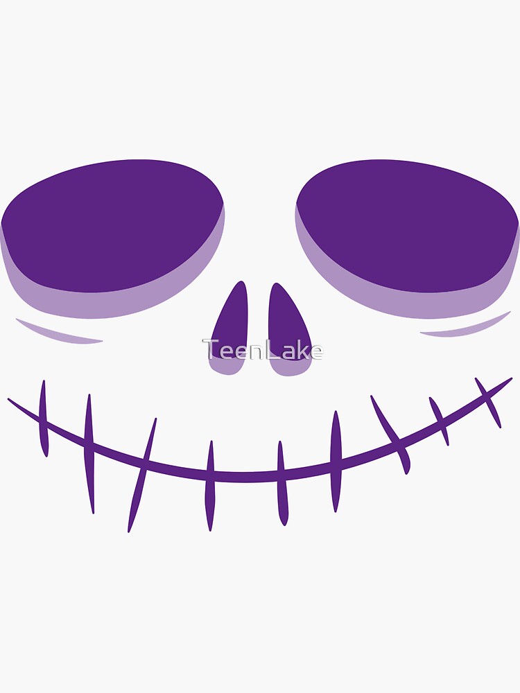 Pegatina «Scary purple skeleton face nueva tendencia lindo divertido ...