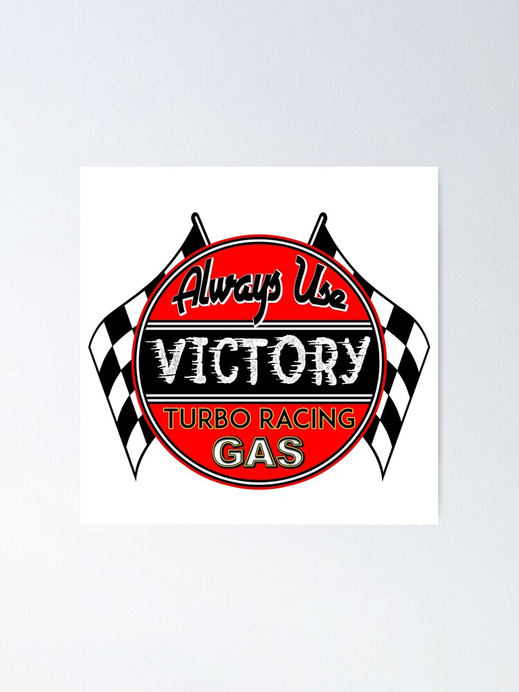 "Victory Racing Gas Fuel Vintage Auto Car Advertising Logo Hot Rods ...