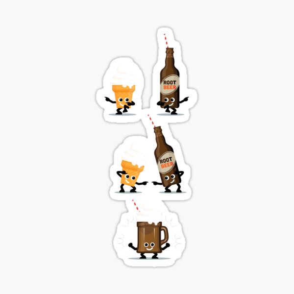 "Character Fusion - Root Beer Float" Sticker by SevenHundred | Redbubble