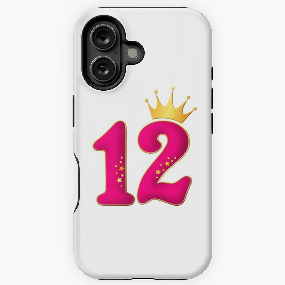 "12 Years Old, Birthday party design for girls. 12 and crown" Sticker ...