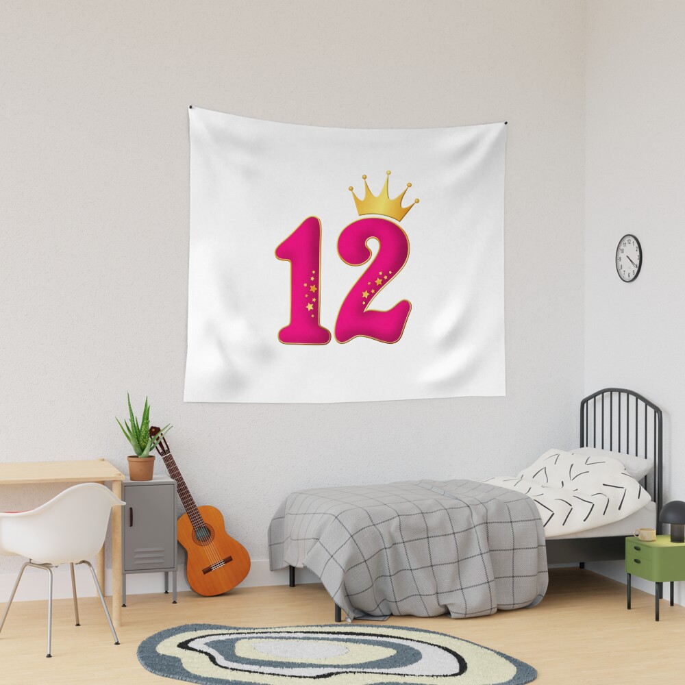 "12 Years Old, Birthday party design for girls. 12 and crown" Poster ...