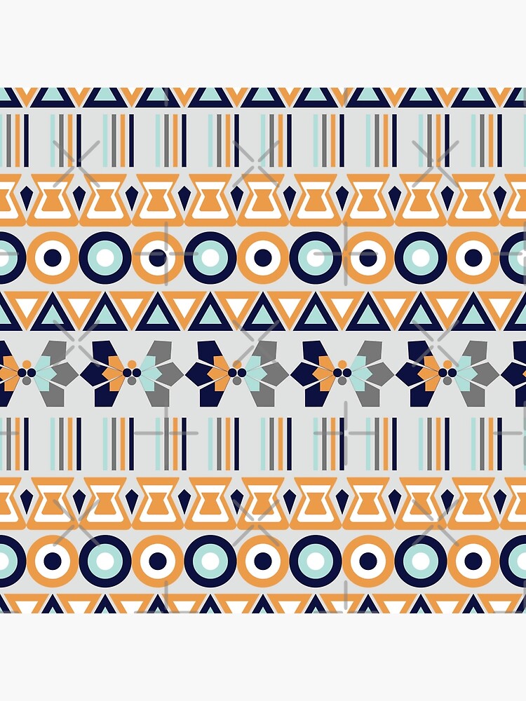 "geometric tribal print with grey background" Poster for Sale by ...