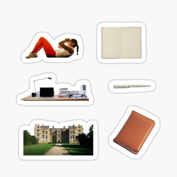 "5 Sketched Academy Stickers Pack School University Study Campus ...