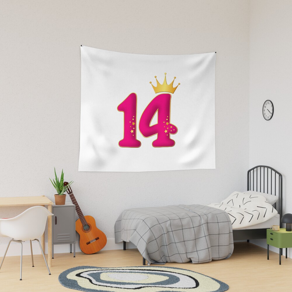 "14 Years Old, Birthday party design for girls. 14 and crown" Poster ...
