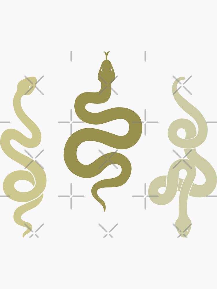 "Sage Green Snakes Sticker Pack" Sticker for Sale by heyvisuals | Redbubble