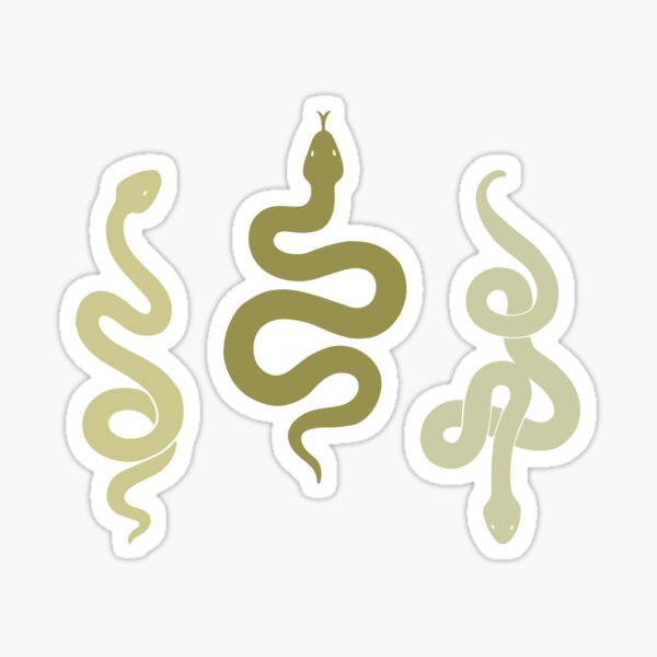 "Sage Green Snakes Sticker Pack" Sticker for Sale by heyvisuals | Redbubble