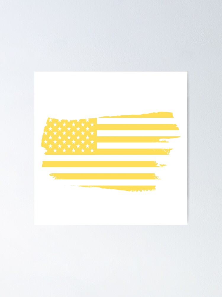 "American Flag Yellow Color" Poster by Anuragwk | Redbubble