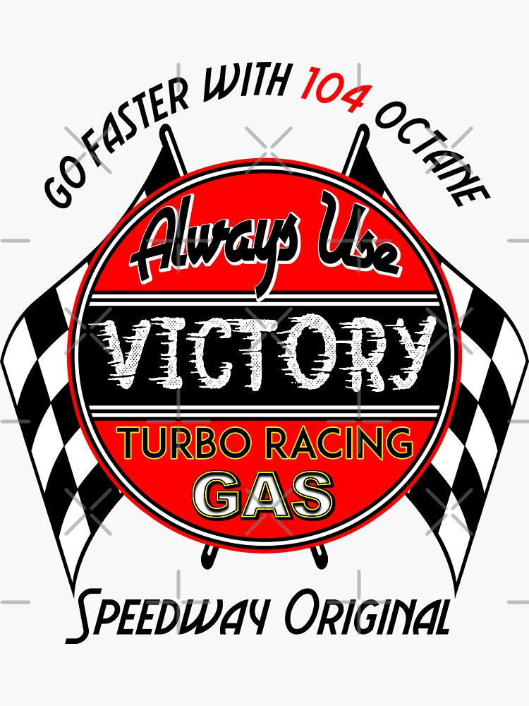 "Victory Racing Gas Fuel Speedway Original Vintage Auto Car Advertising ...