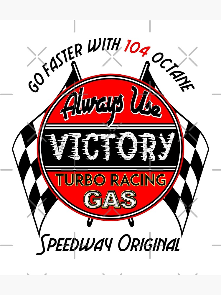 "Victory Racing Gas Fuel Speedway Original Vintage Auto Car Advertising ...