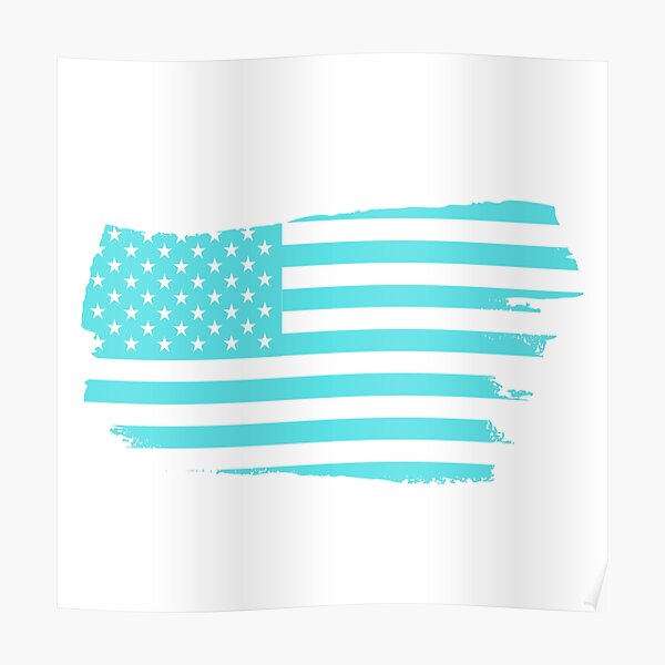 "American Flag Blue Color" Poster for Sale by Anuragwk | Redbubble