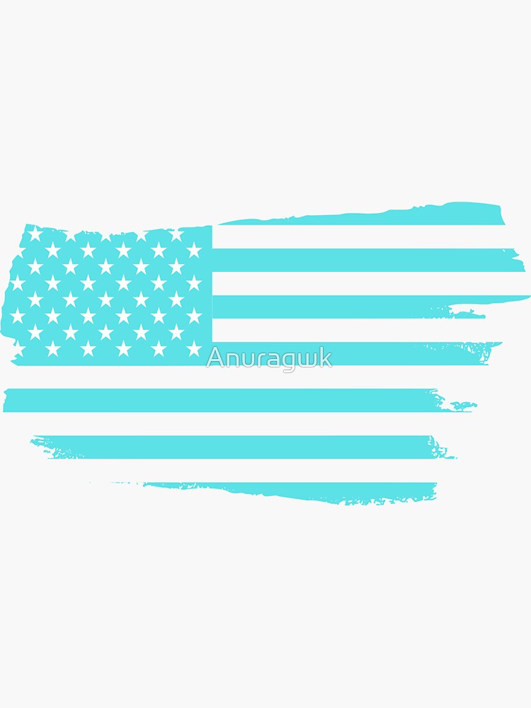 "American Flag Blue Color" Sticker for Sale by Anuragwk | Redbubble