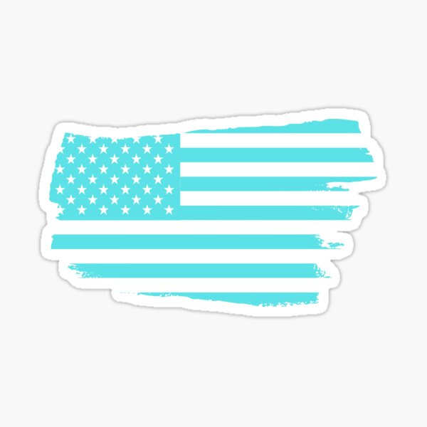 "American Flag Blue Color" Sticker for Sale by Anuragwk | Redbubble