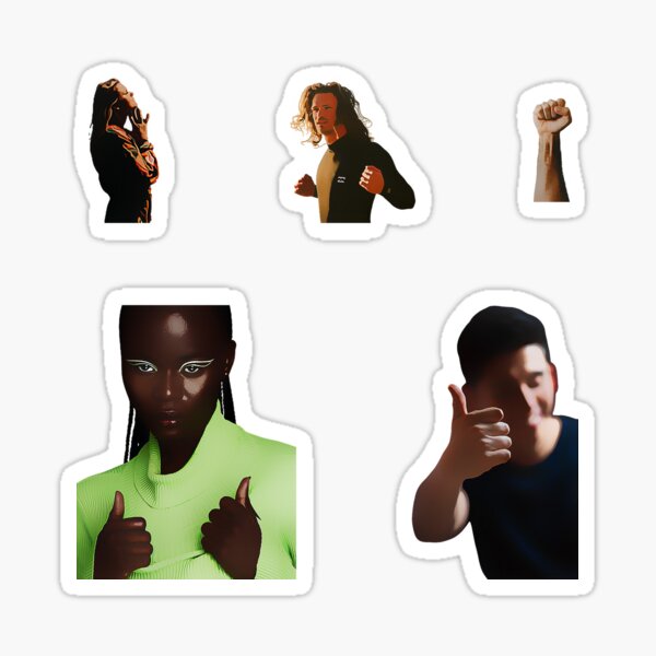 "5 Sketched Acceptance Stickers Pack Power Diversity Strength Yes ...