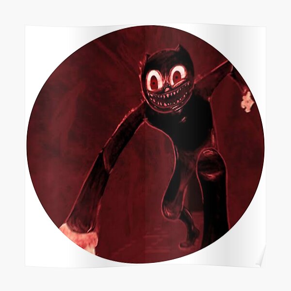 "Scary cat cartoon - Horro cat " Poster by arzr | Redbubble