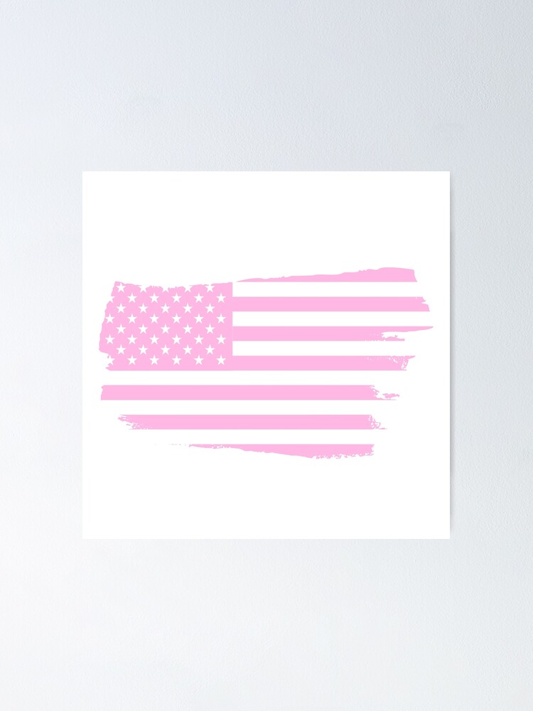 "American Flag Pink Color" Poster for Sale by Anuragwk | Redbubble