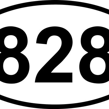 "828 Area Code" Sticker for Sale by smalltownnc | Redbubble
