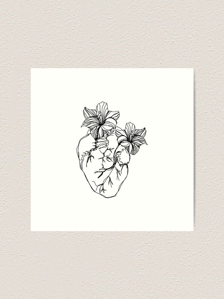 "Rupi kaur heart Illustration " Art Print for Sale by Piyushmittal52 ...