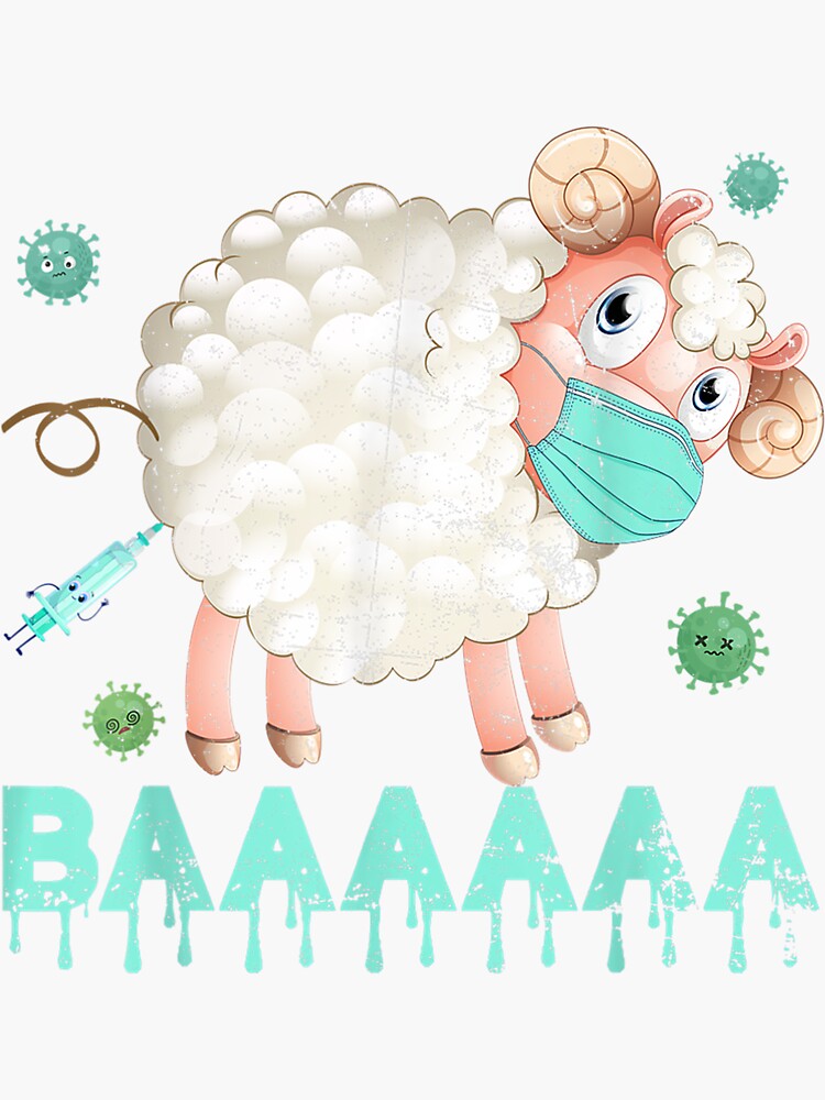 "Sheep Or Sheeple Anti Vaccine Mask Sheep Wearing" Sticker for Sale by ...