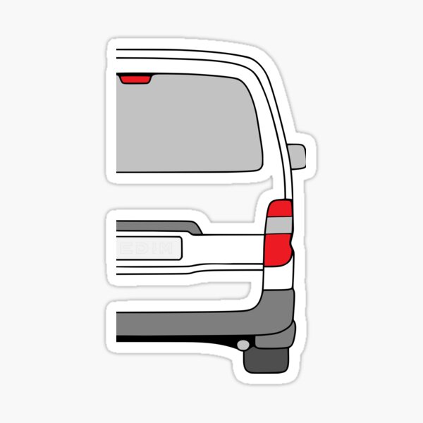 "Toyota Hiace Panel Van" Sticker for Sale by EdimDesign | Redbubble
