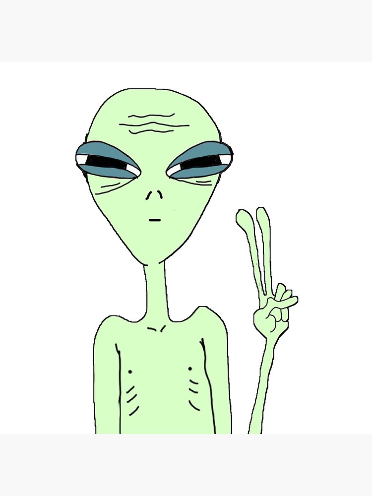 "Alien Peace Sign" Art Print for Sale by emmagauthier | Redbubble