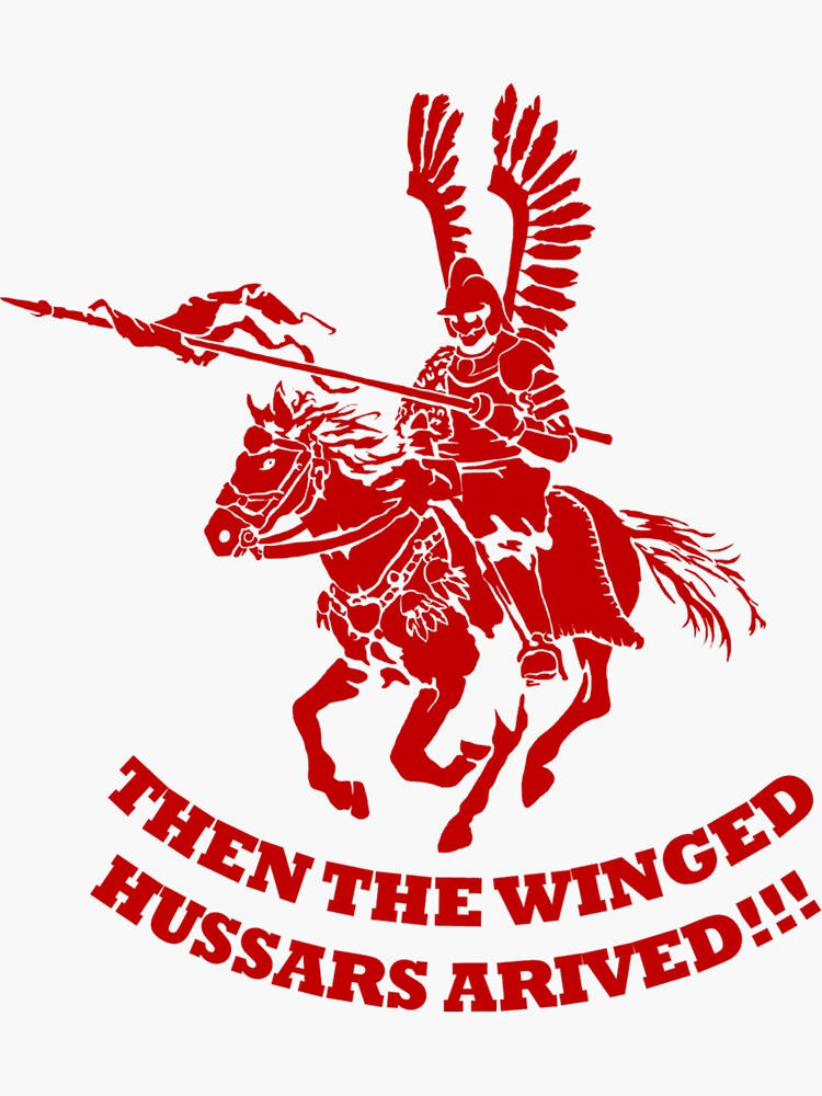 "Winged Hussars" Sticker for Sale by FancyPantsEmp | Redbubble