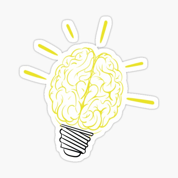 "brain ideas" Sticker for Sale by LGR-boutique- | Redbubble