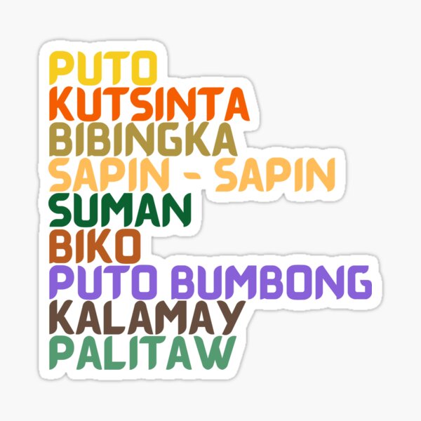 "Filipino Food - Kakanin" Sticker for Sale by Happy12Merch | Redbubble