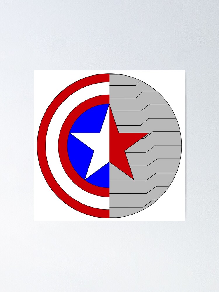 Poster « Steve / Bucky Logo », par geekoutgalaxy | Redbubble