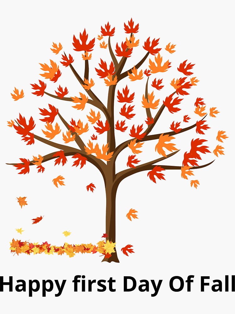 "First Day Of Fall" Sticker for Sale by AyahBaniMustafa | Redbubble