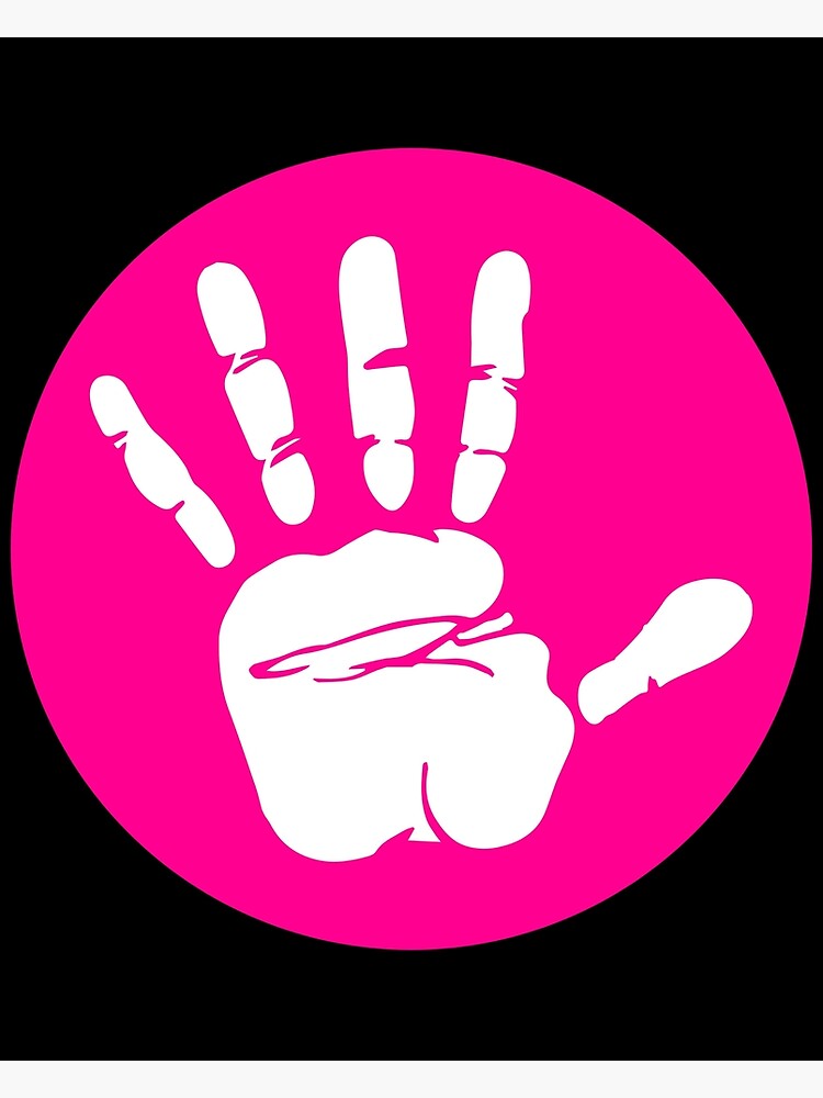 "High Five Handprint in Pink" Poster by YourMateNate | Redbubble