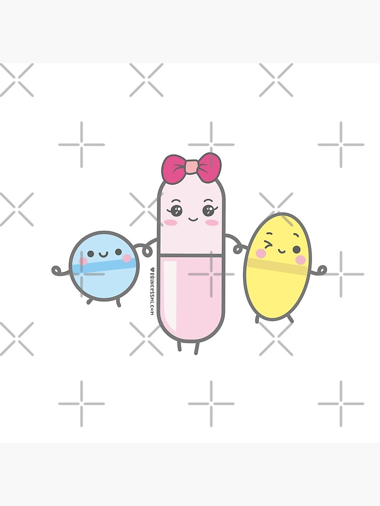 "cute pills cartoon" Poster for Sale by princessmi-com | Redbubble