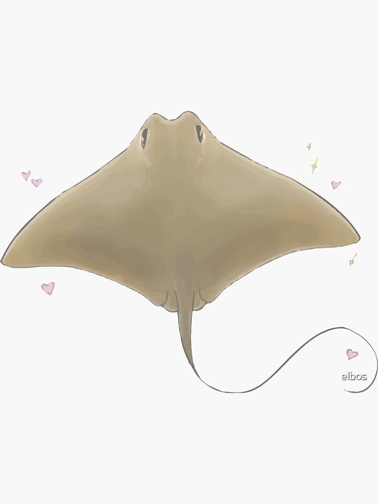 "The Beautiful Cownose Ray" Sticker by topazly | Redbubble