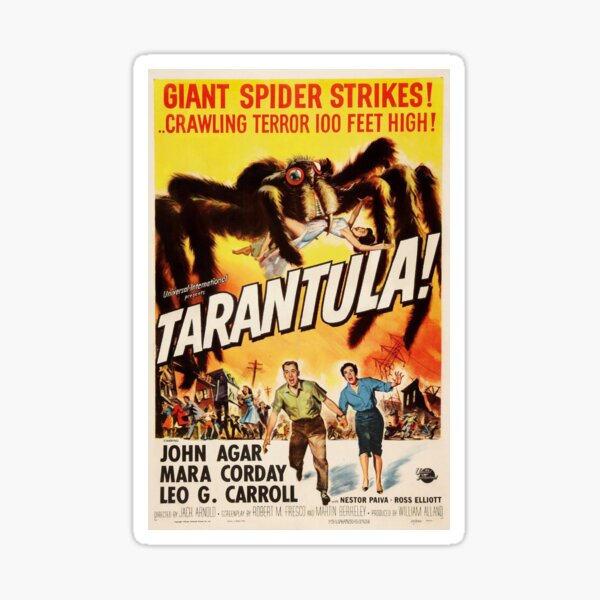 "Tarantula Movie poster." Sticker for Sale by beachcamper | Redbubble
