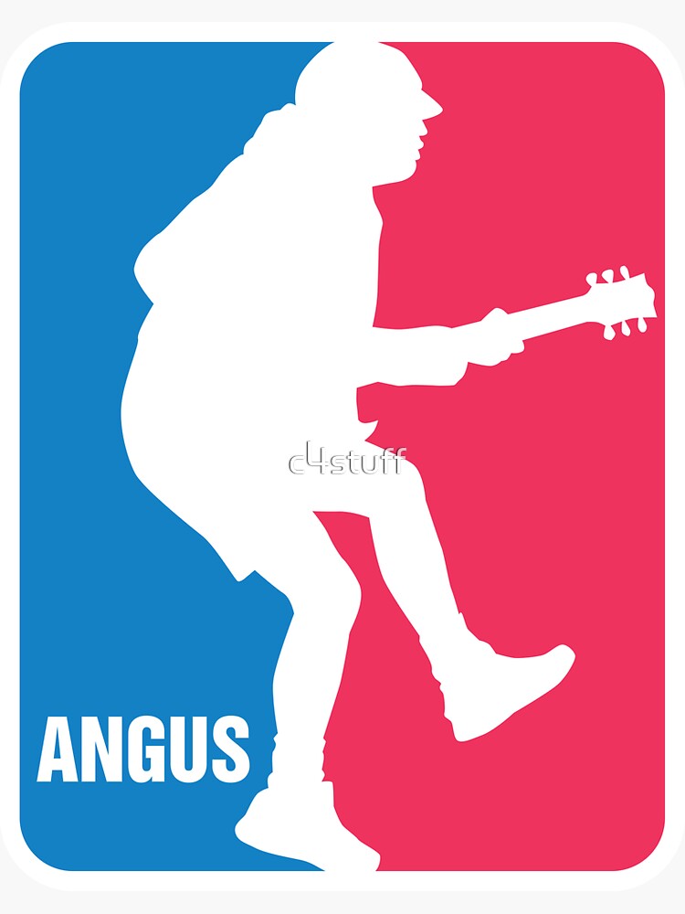 "Angus Young Sport Logo" Sticker for Sale by c4stuff | Redbubble