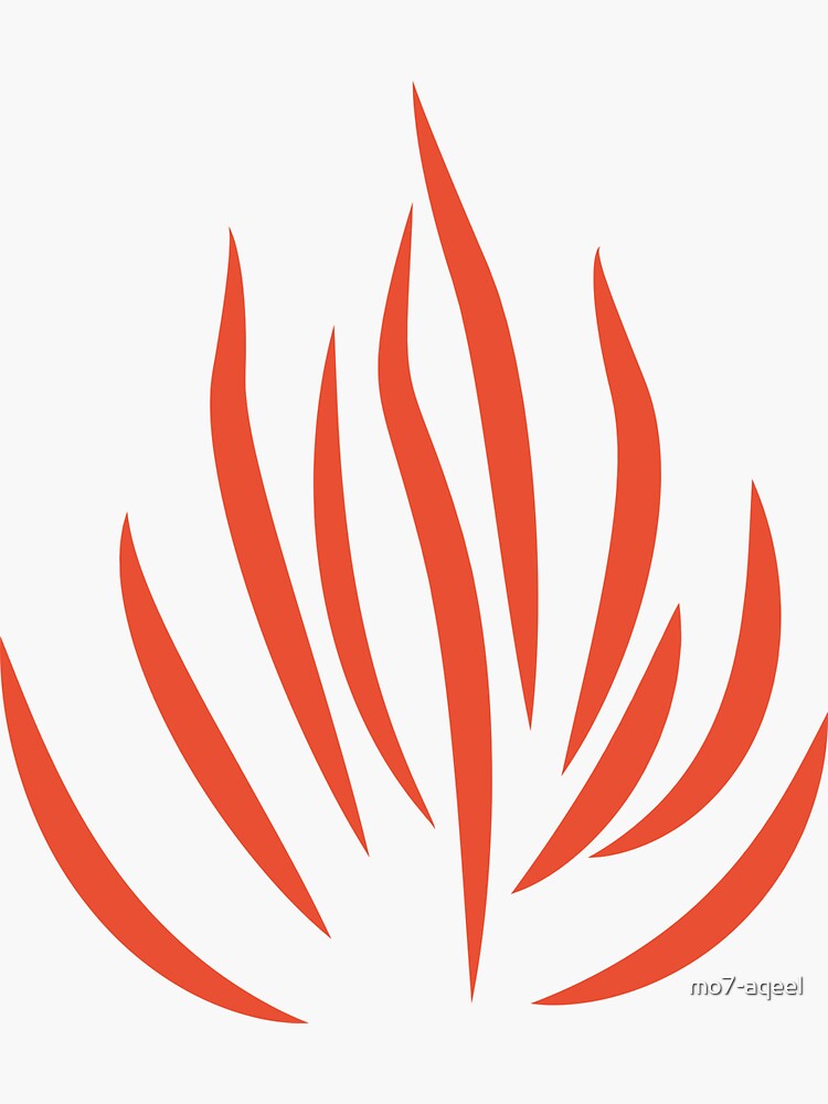 "Fire logo" Sticker for Sale by mo7-aqeel | Redbubble
