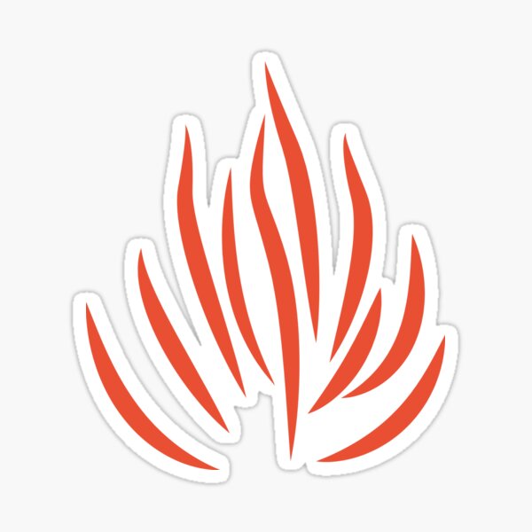 "Fire logo" Sticker for Sale by mo7-aqeel | Redbubble