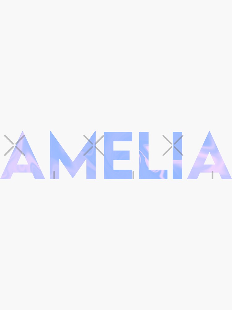 "Amelia Name" Sticker for Sale by ellebackup | Redbubble