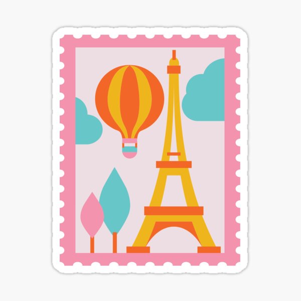 "paris france stamp" Sticker for Sale by ssenoil | Redbubble