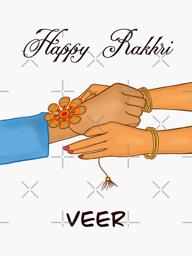 "Happy Rakhri veer, rakhrhya, Raksha bandhan, Rakhi" Sticker for Sale ...