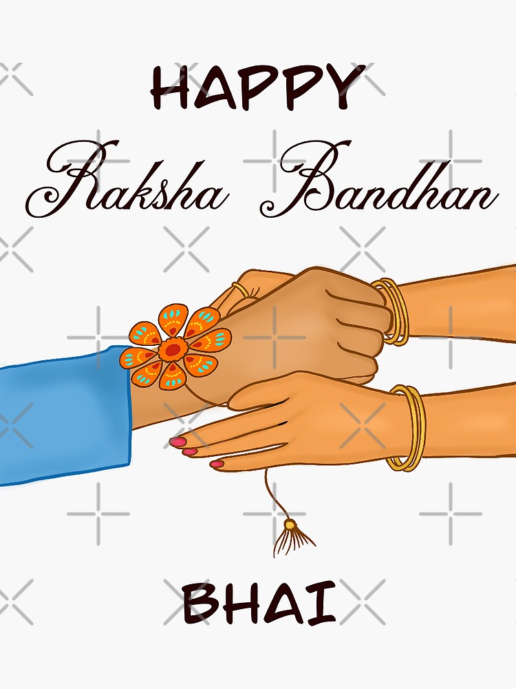 "Happy Raksha bandhan bhai, Raksha bandhan, Rakhi" Sticker for Sale by ...