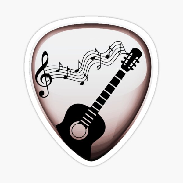 "Retro Vintage Guitar Pick design for Guitarist" Sticker for Sale by ...