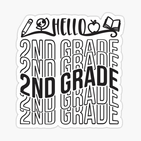 Pegatina «2do grado, segundo grado, 2do grado» de brackerdesign | Redbubble