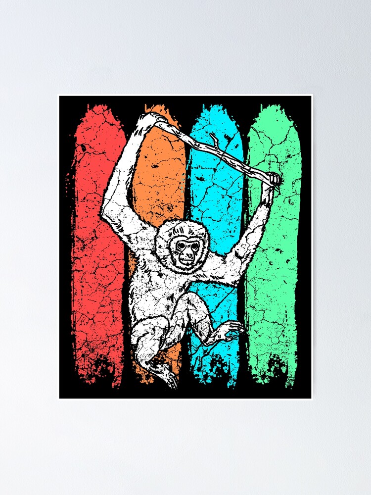 "gibbon" Poster by Mila1946 | Redbubble