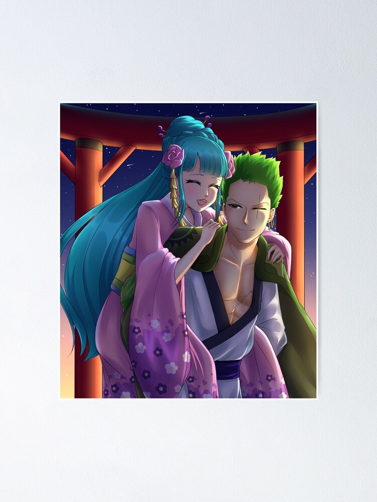One Piece Zoro Fanart Zoro X Hyori Wano Kuni Poster By Lollibob Arts Redbubble