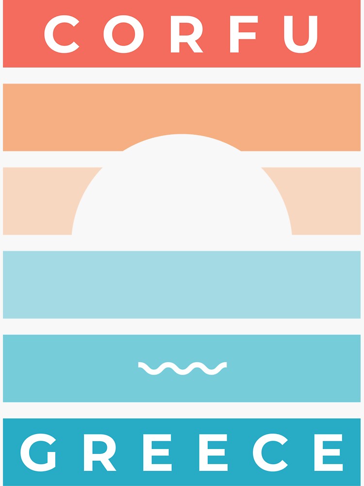 "Corfu - Greece" Sticker for Sale by ClassyGeek1 | Redbubble