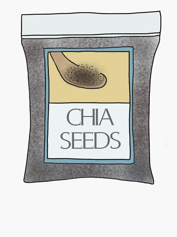 "Chia Seeds, Stickers, Healthy Meal, Fruit Shake, Diet Plan" Sticker by ...