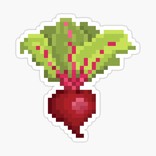 "Pixel Art Beetroot" Sticker for Sale by TakoyakiTech | Redbubble